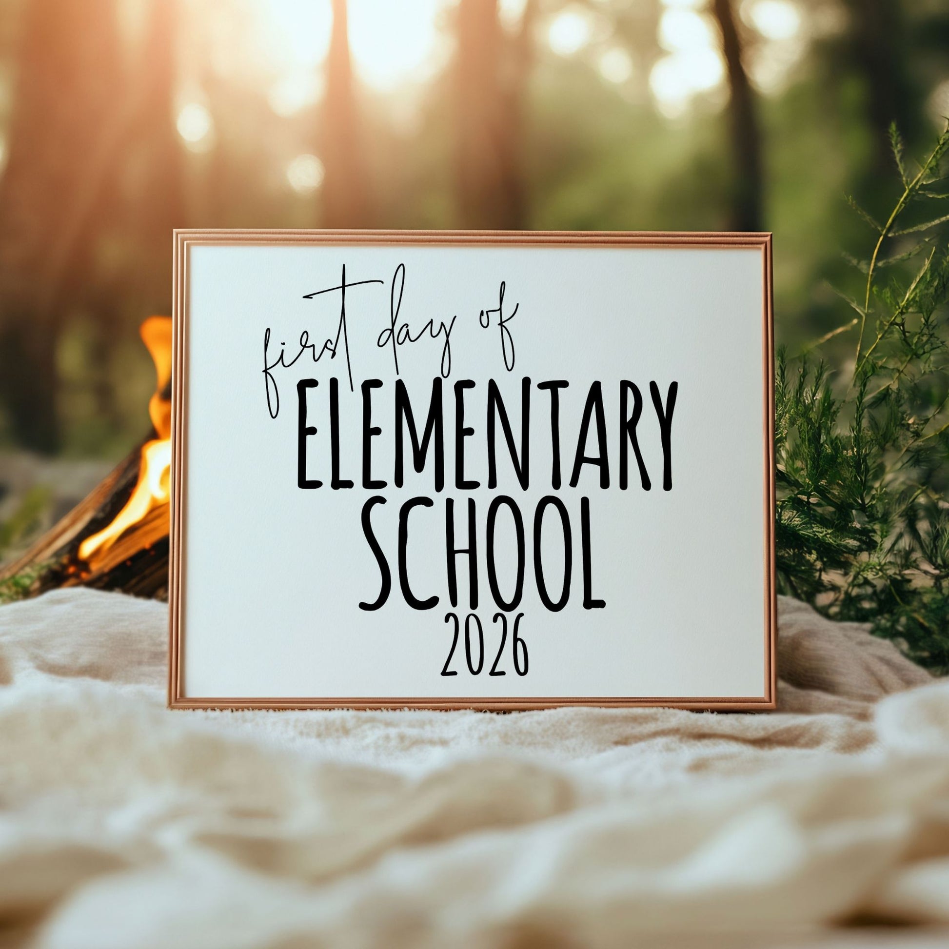 First Day of Elementary School 2026 Printable Sign. Instant Download B ...