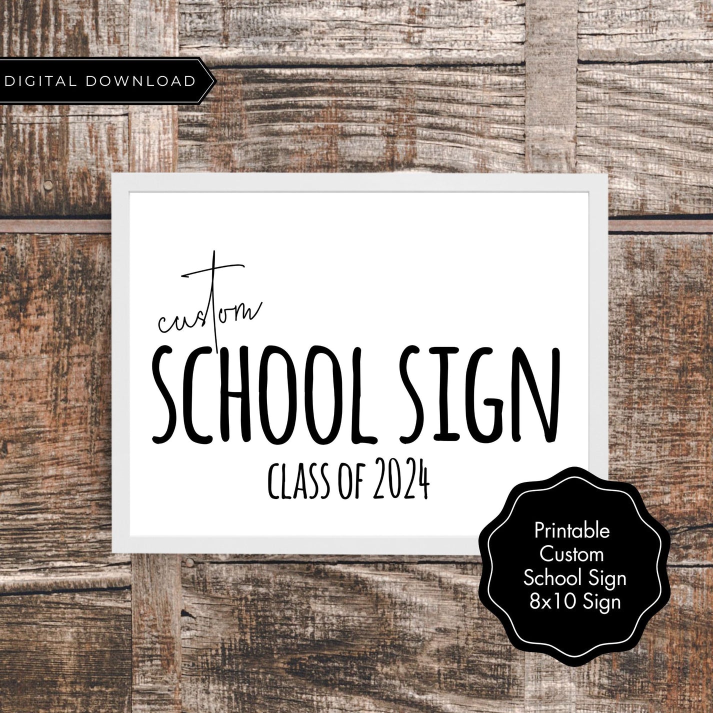 Custom School Sign 8x10 - Printable – Droo & Aya